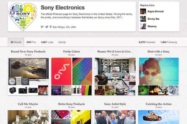 Sony | Top 30 Users to Follow on Pinterest: Style, Art, Lifestyle, Food ...